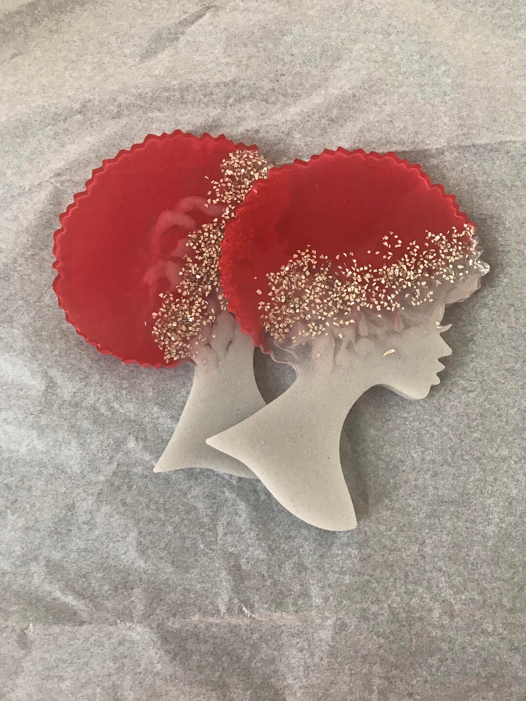 Two Set Afro Coasters - Etsy