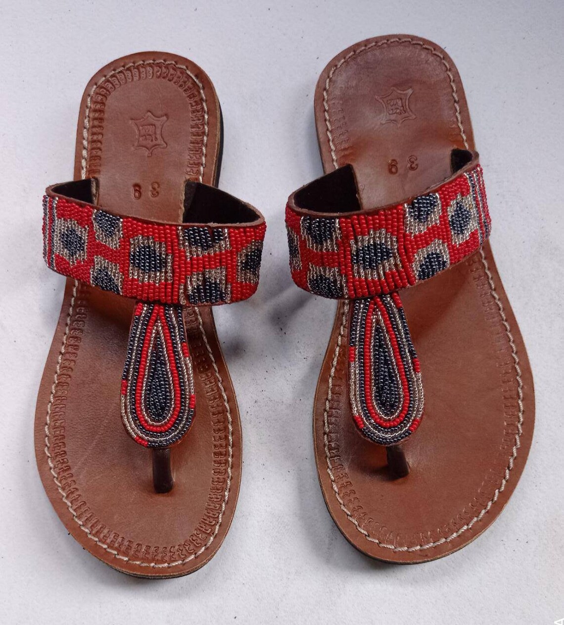 African Leather Sandals Women Sandals Summer Sandals - Etsy
