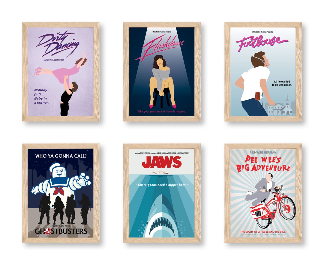 80s Minimalist Movie Posters Part 3 Set of 6 - Etsy