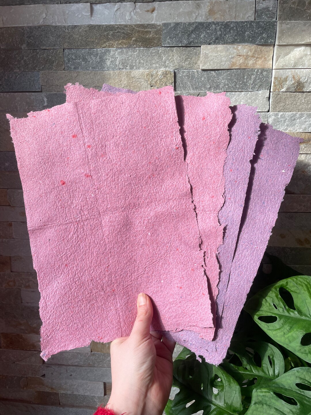 Sheets of Handmade Paper A4 Raspberry and Blackcurrant Colors - Etsy