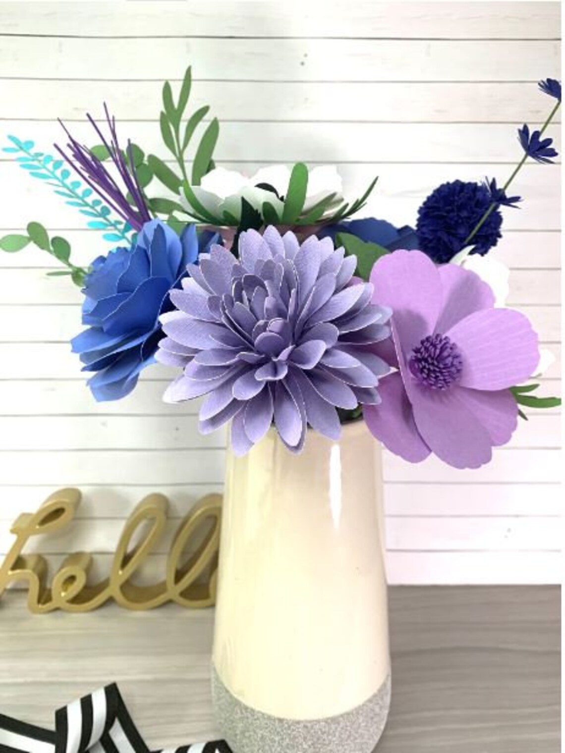 Paper Flower Bouquet- Paper Flower Arrangement- Handmade Paper Flower ...