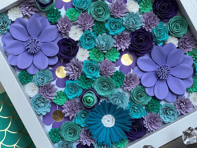 Little Mermaid Shadow Box- Under the Sea- Teal Color Shadow Box ...