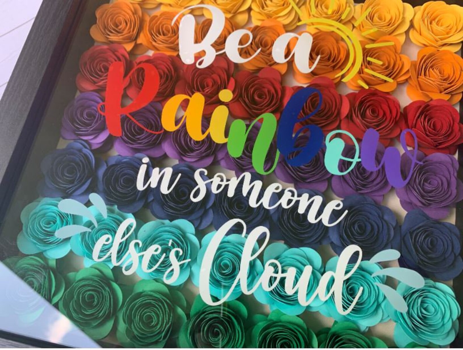 LGBT Rainbow Rolled Paper Shadow Box-love is Love- Gift for a Best ...