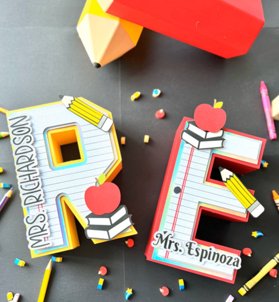 Teacher 3D Letters Teacher Appreciation Gift Teacher Personalized Gift ...