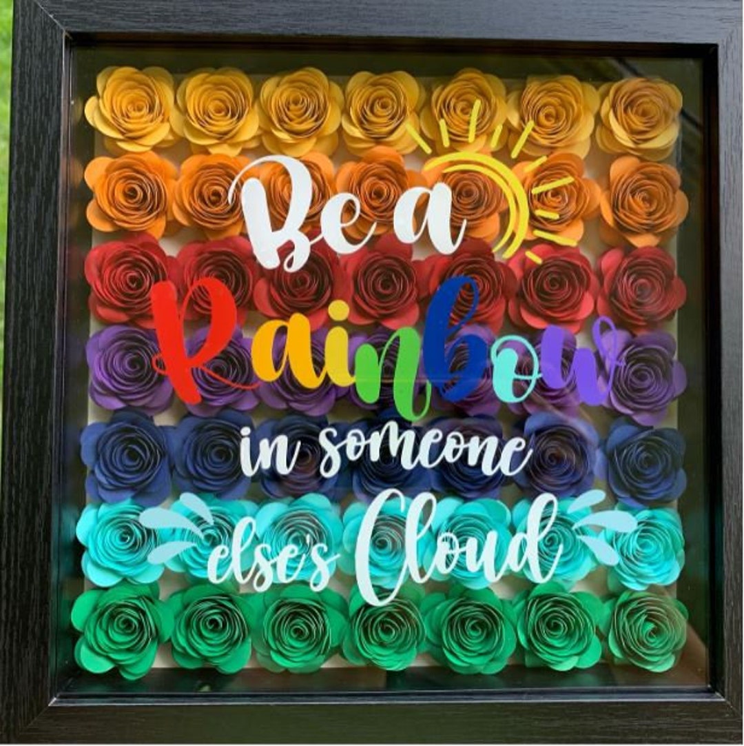 LGBT Rainbow Rolled Paper Shadow Box-love is Love- Gift for a Best ...
