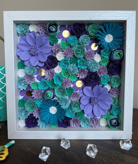 Little Mermaid Shadow Box- Under the Sea- Teal Color Shadow Box ...