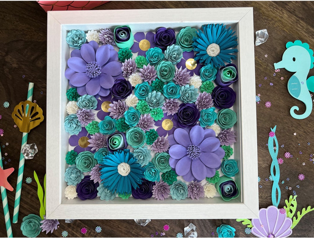 Little Mermaid Shadow Box- Under the Sea- Teal Color Shadow Box ...