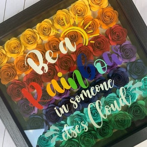 LGBT Rainbow Rolled Paper Shadow Box-love is Love- Gift for a Best ...