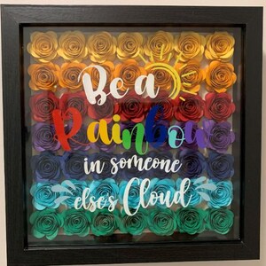 LGBT Rainbow Rolled Paper Shadow Box-love is Love- Gift for a Best ...