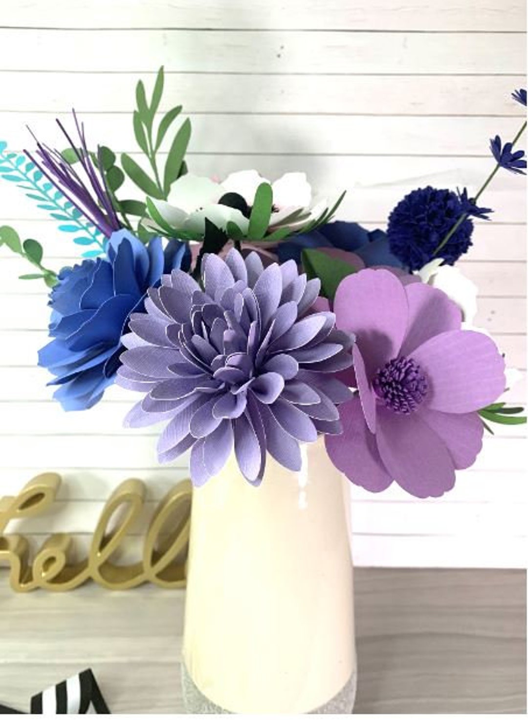 Paper Flower Bouquet Paper Flower Arrangement Handmade Paper Flower Mom ...