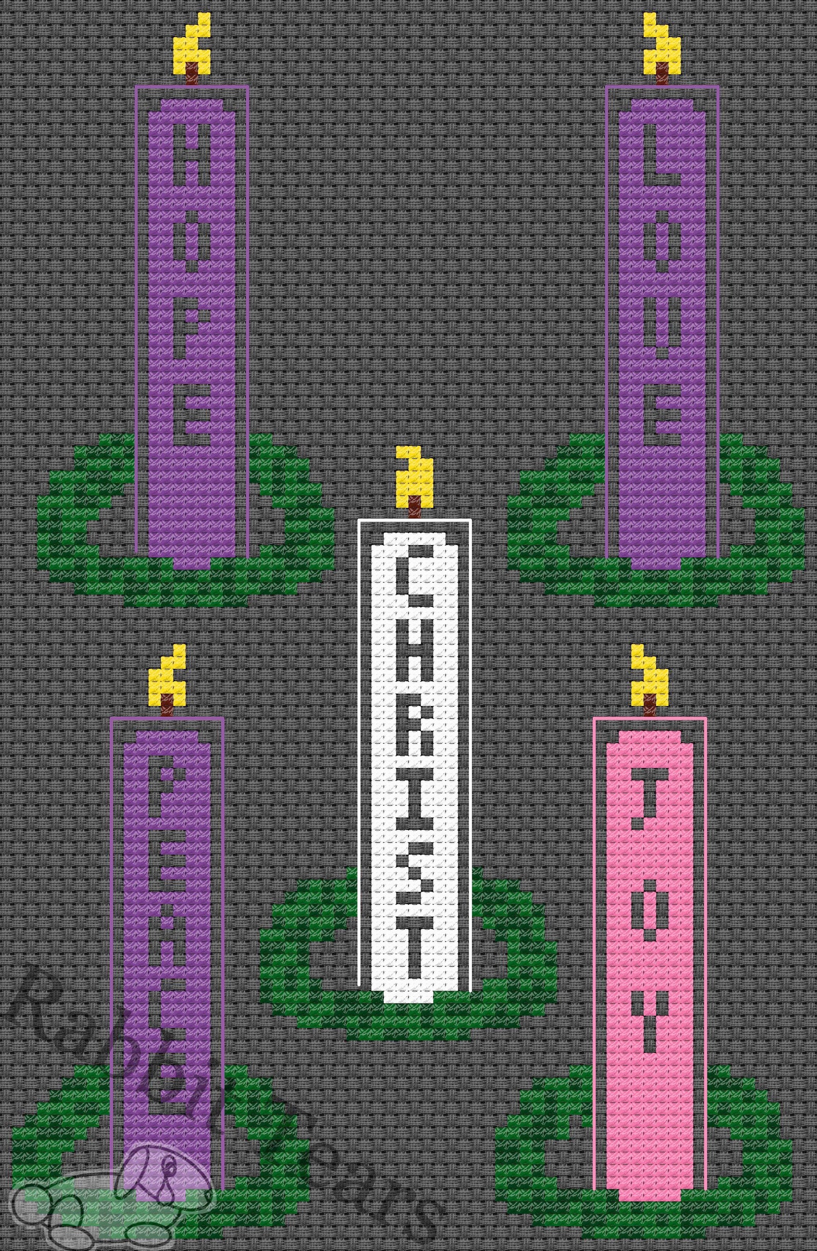 Advent Wreath (pint) Ornaments Devotional Cross Stitch Pattern PDF ...