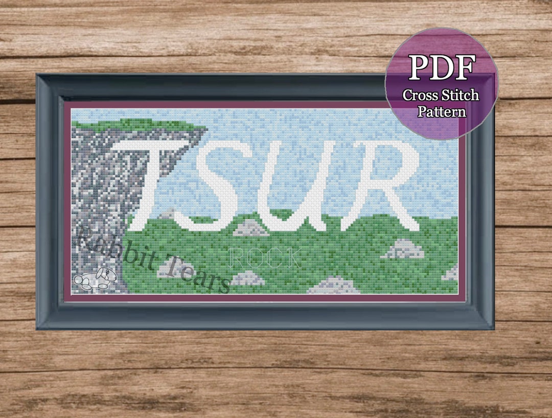 Tsur Rock (big) Name of God: Landscape Hebrew Devotional Cross Stitch ...