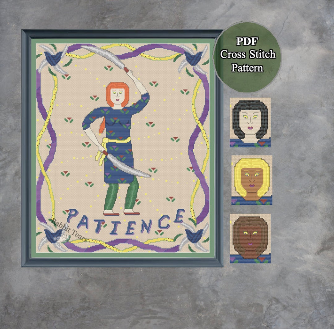Patience (big) Fruit of the Spirit, Women Devotional Cross Stitch ...