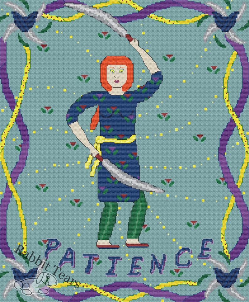 Patience (big) Fruit of the Spirit, Women Devotional Cross Stitch ...