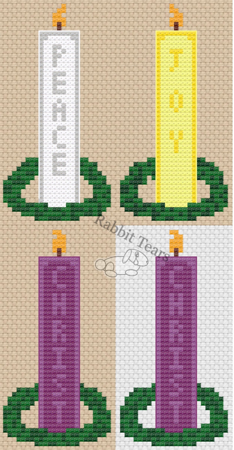 Advent Wreath (pint) Ornaments Devotional Cross Stitch Pattern PDF ...