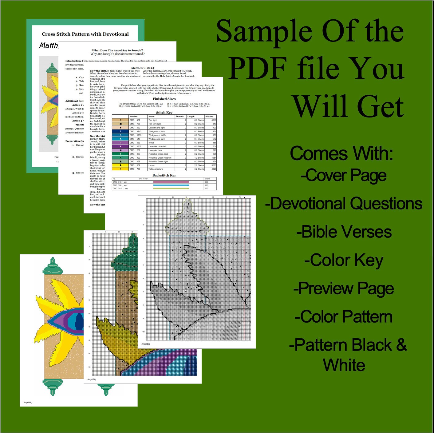 Patience (big) Fruit of the Spirit, Women Devotional Cross Stitch ...