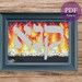 Kanna Jealous Big Name of God: Fire Hebrew Devotional Cross Stitch ...
