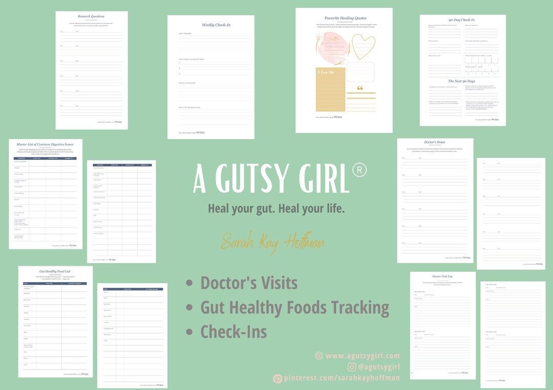 Gut Health Food Intolerance Tracker + Doctor's Visit Log / List of ...