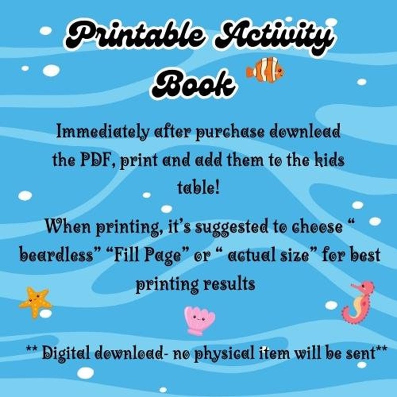 Ocean Coloring | Little Mermaid Coloring Activity Book | 10 Page ...