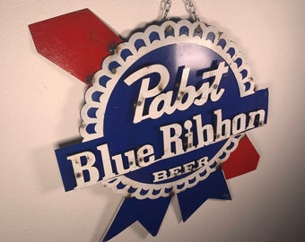 Vintage Beer Gift Wall Mounted Bottle Opener With Pabst Blue Ribbon ...