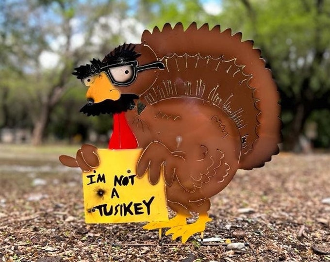 Handmade Disguised Turkey Decor - Metal Yard Art - Etsy