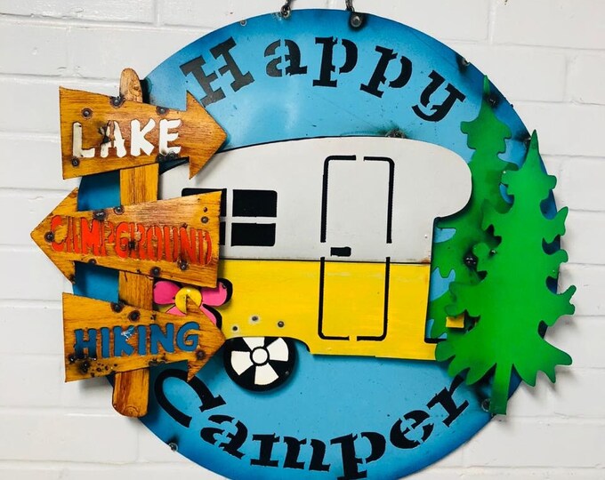 Happy Camper Wall Decoration Sign - Etsy