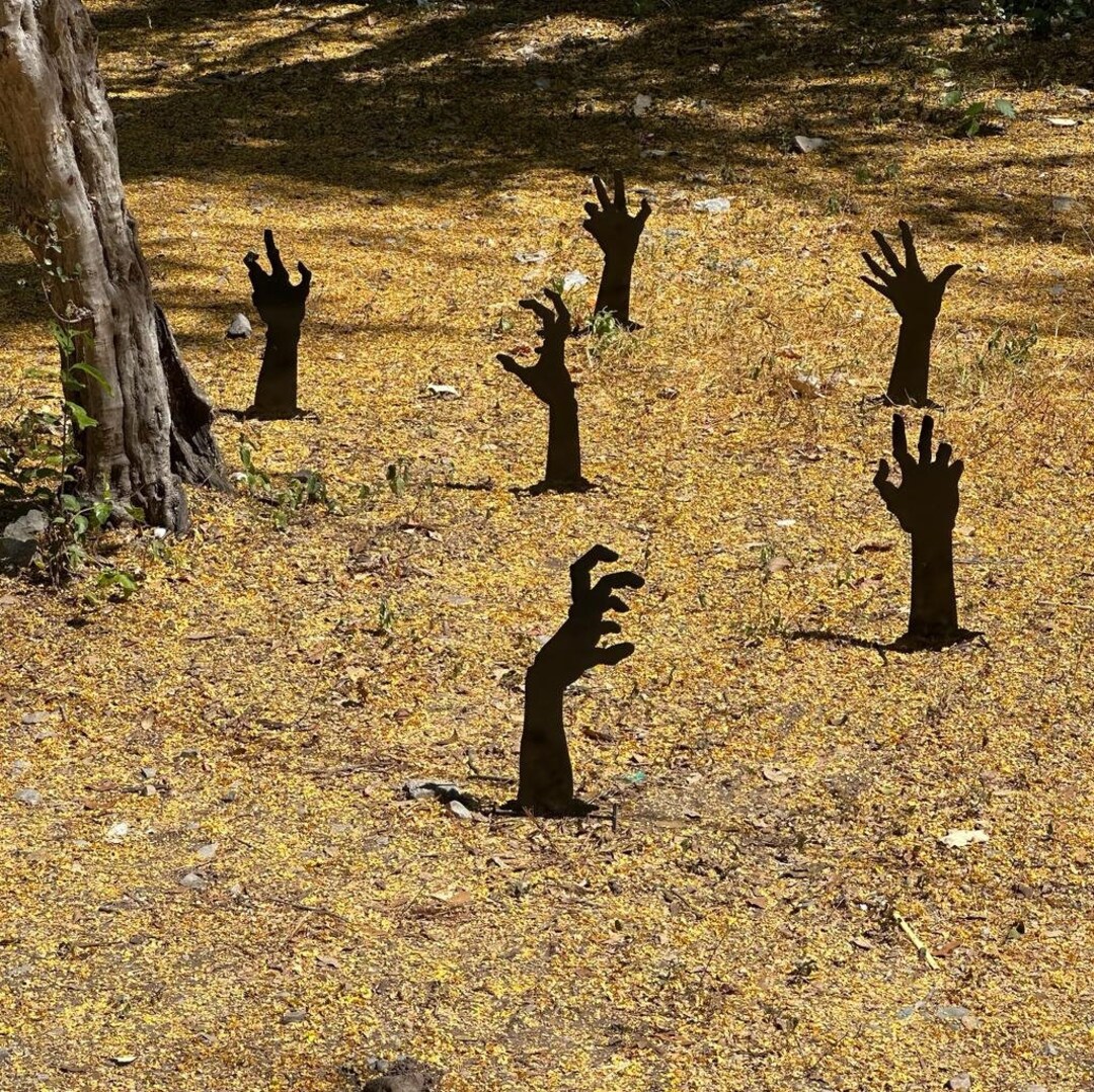 Real Life Size Zombie Hands Garden Stakes / Undead Garden Hand Stakes ...