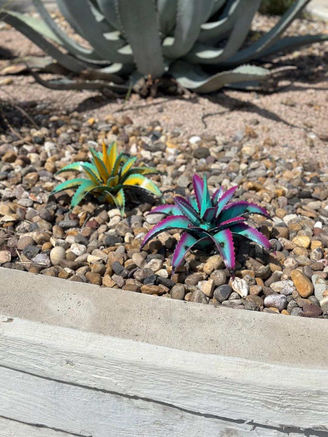 Decorative Rustic 13" Rainbow Metal Agave - Garden Art - Etsy