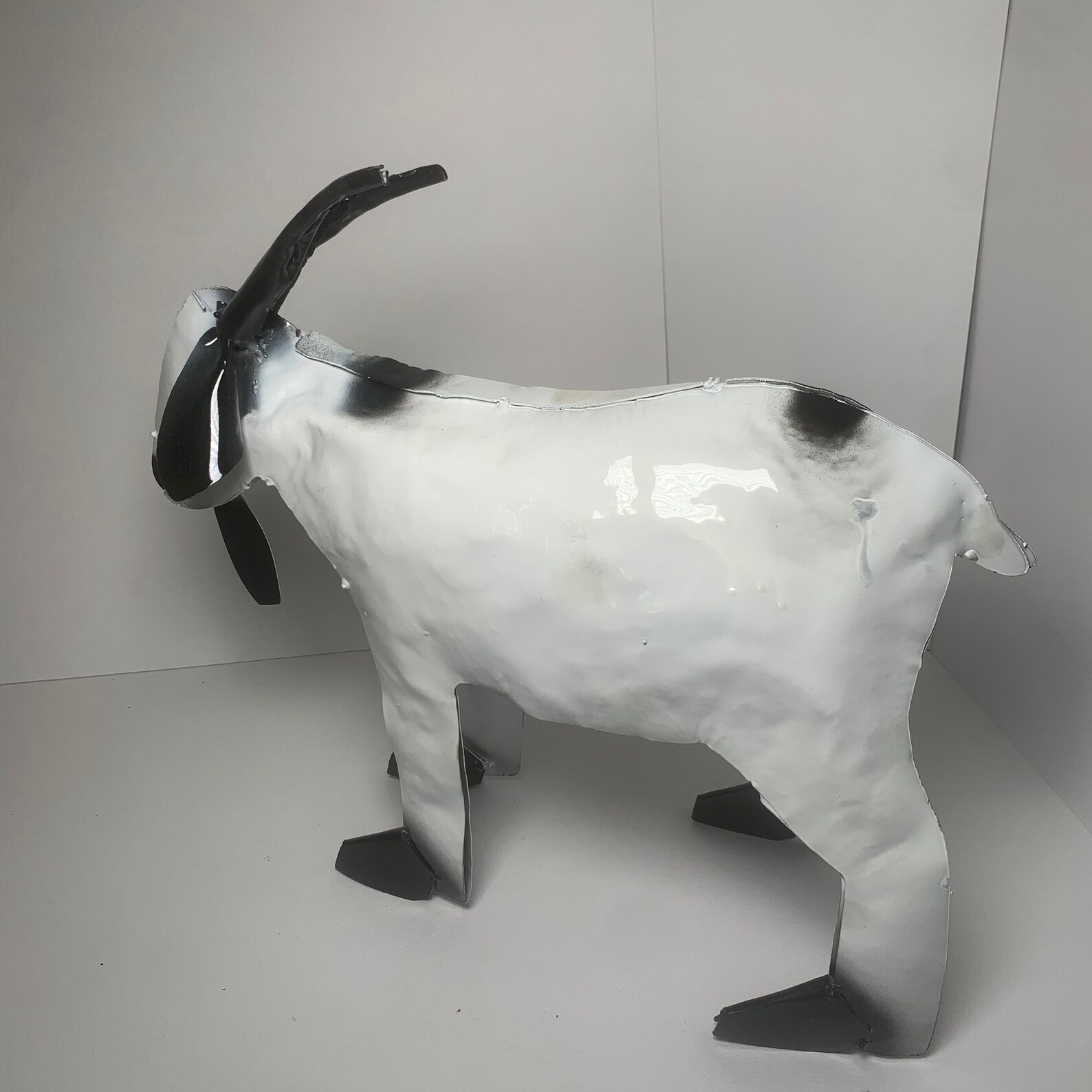 Decorative Rustic Metal Goat Metal Art - Etsy