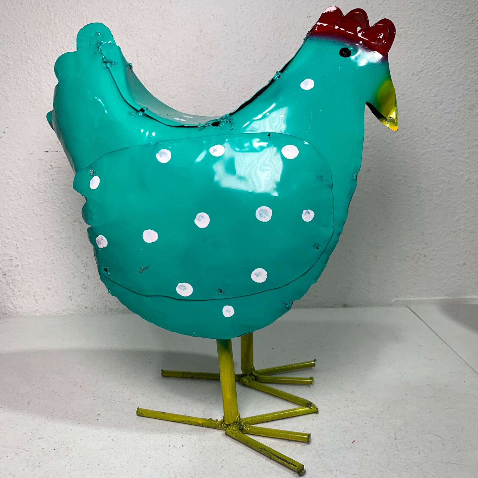 Colorful Hen Decor Metal Yard Art - Etsy