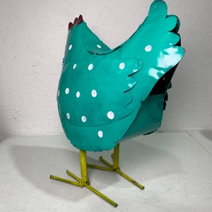 Colorful Hen Decor Metal Yard Art - Etsy