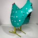 Colorful Hen Decor Metal Yard Art - Etsy