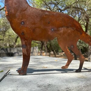 Handmade Metal Rusted Howling Coyote Garden Decor - Etsy
