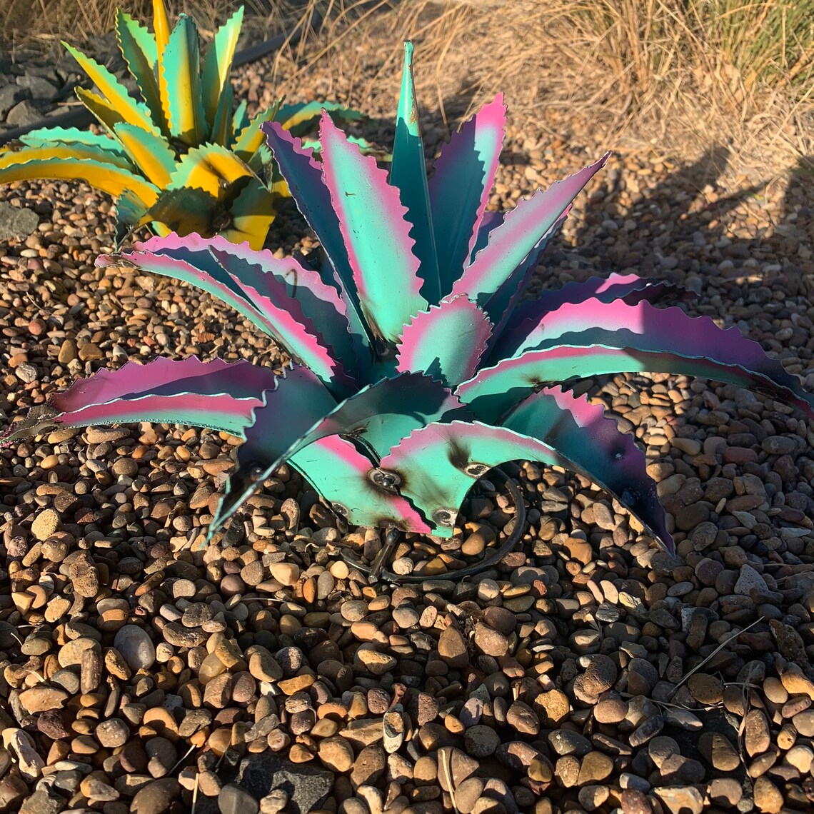 Decorative Rustic 13 Rainbow Metal Agave Garden Art - Etsy Canada