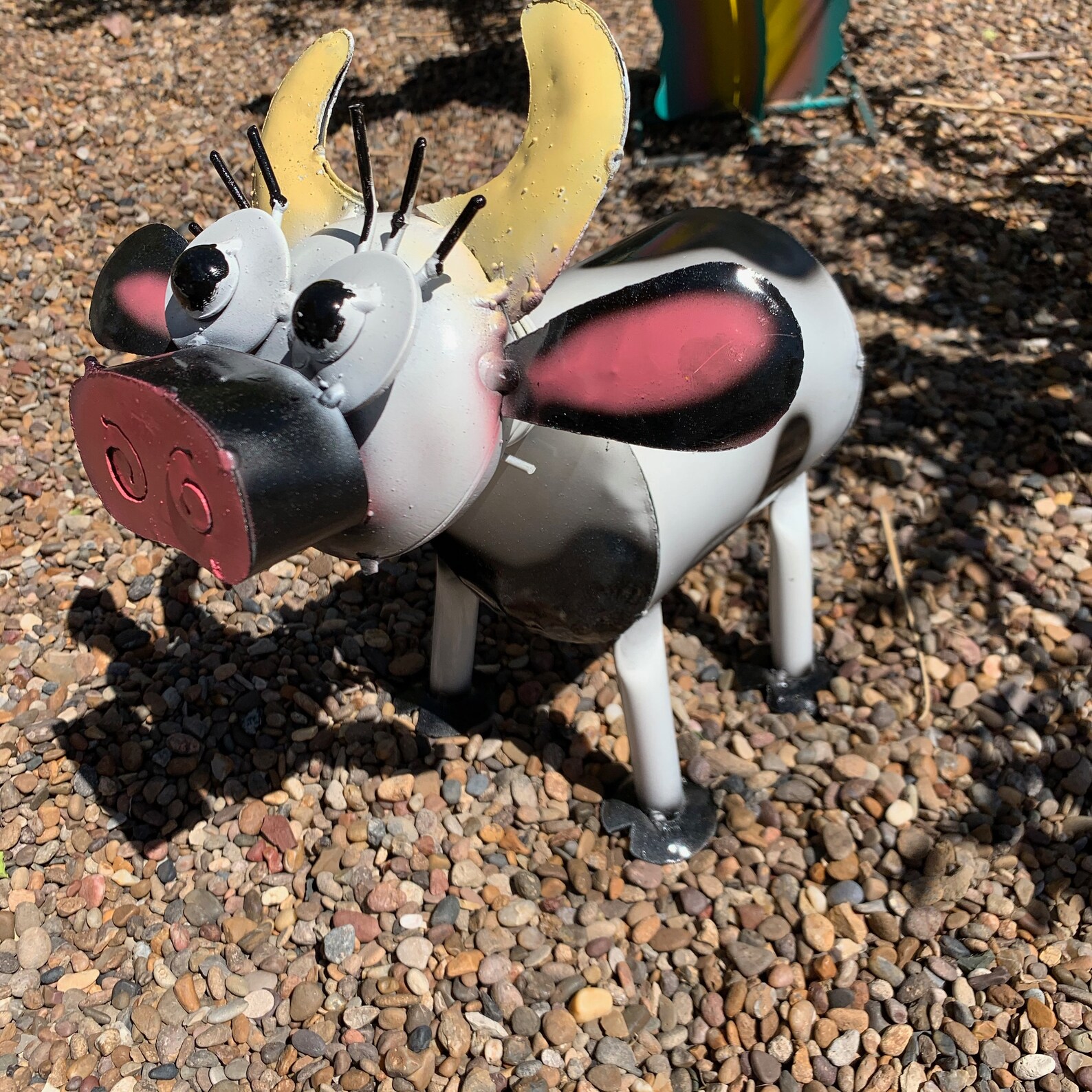 Adorable Metal Cow Indoor and Outdoor - Etsy