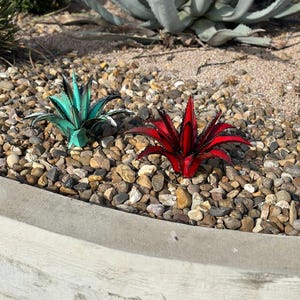Rustic Charm Metal Agave Sculpture - Garden Decor - Etsy