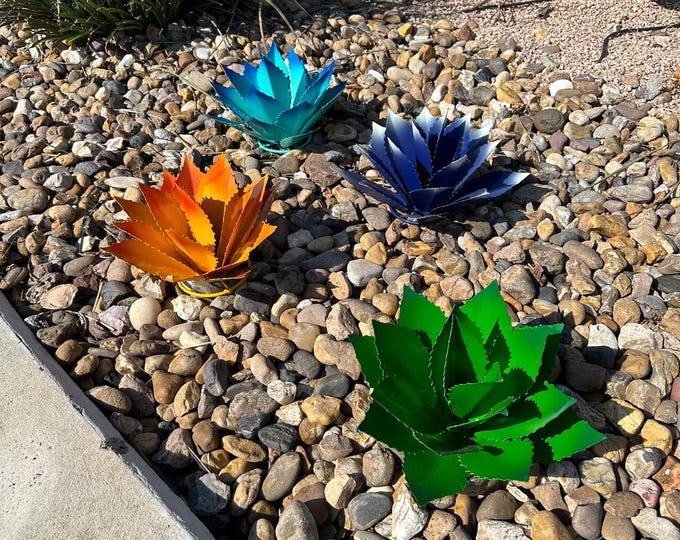 Decorative Metal Agave (cupreate) - Garden Art - Etsy