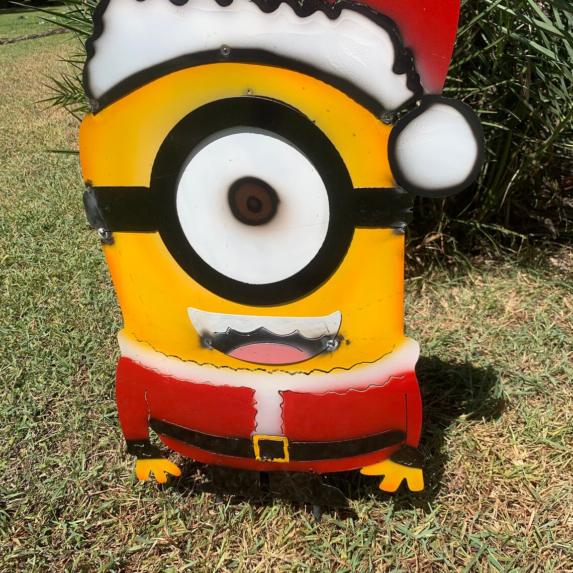 Christmas Minions Metal Yard Art - Etsy