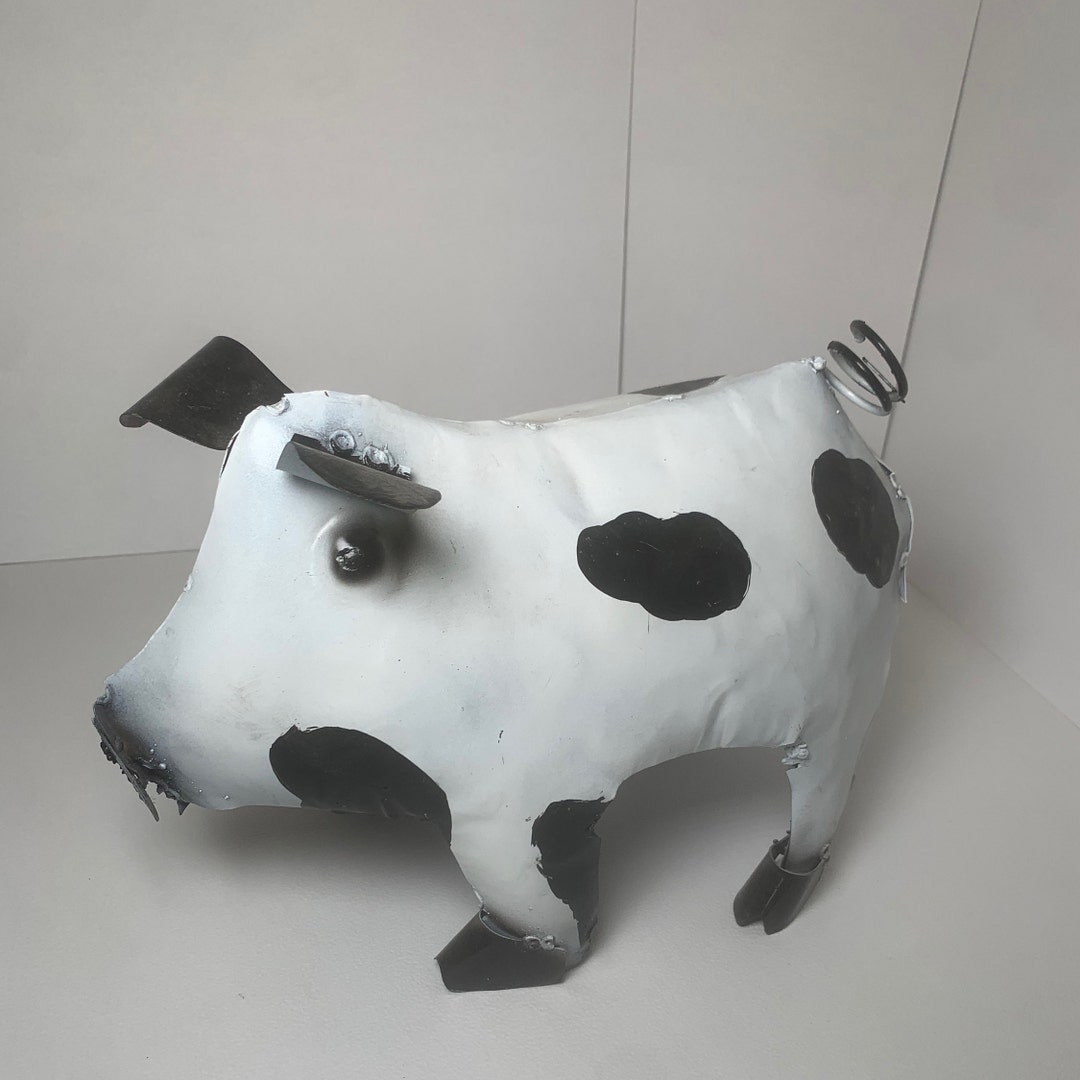 Handmade Metal Pig Metal Yard Art - Etsy