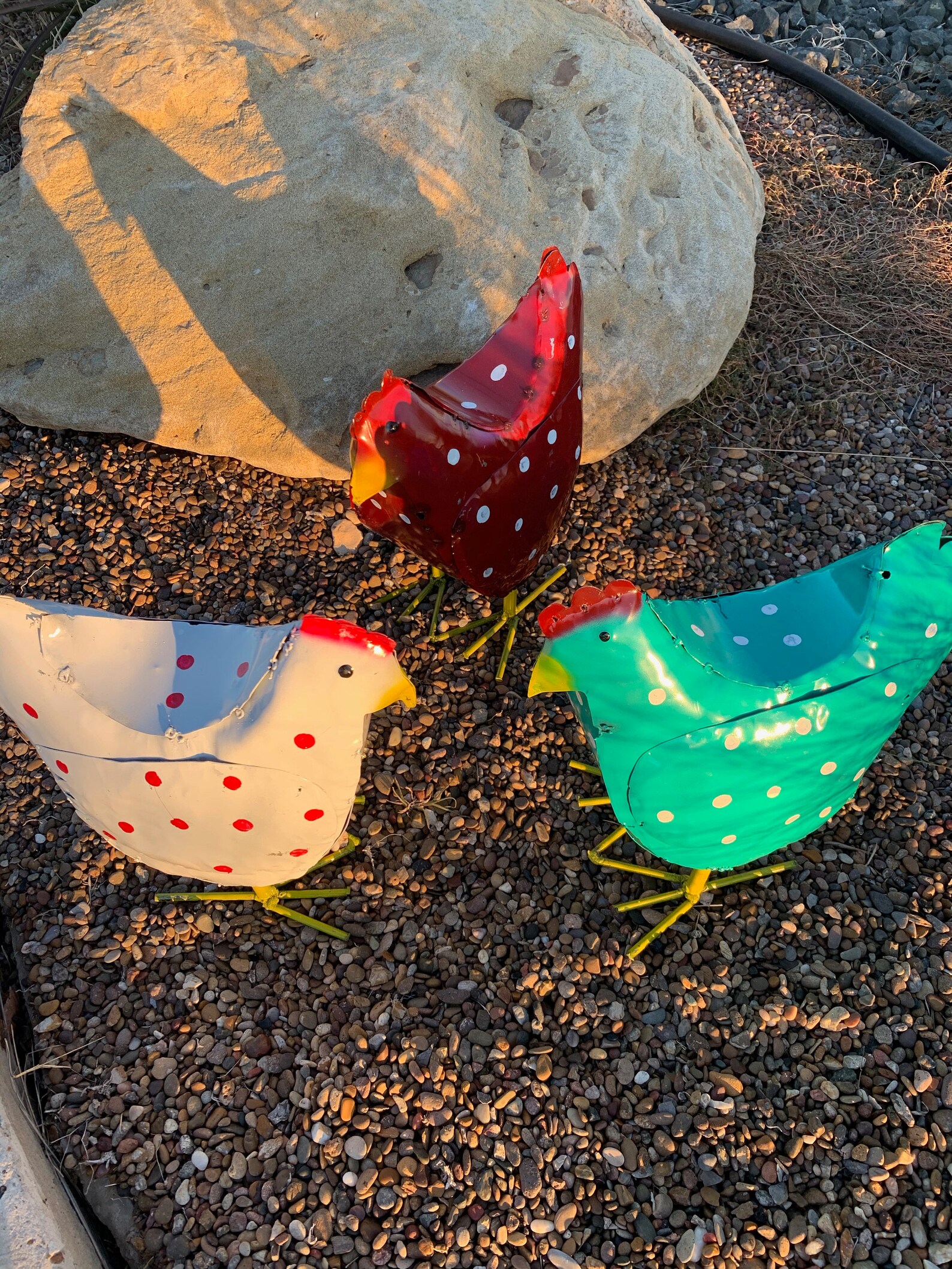 Colorful Hen Decor Metal Yard Art - Etsy