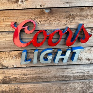 Handmade Coors Light Decorative Bar Sign Metal Decor - Etsy