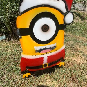 Christmas Minions Metal Yard Art - Etsy