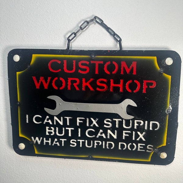 Cant Fix Stupid Sign - Etsy