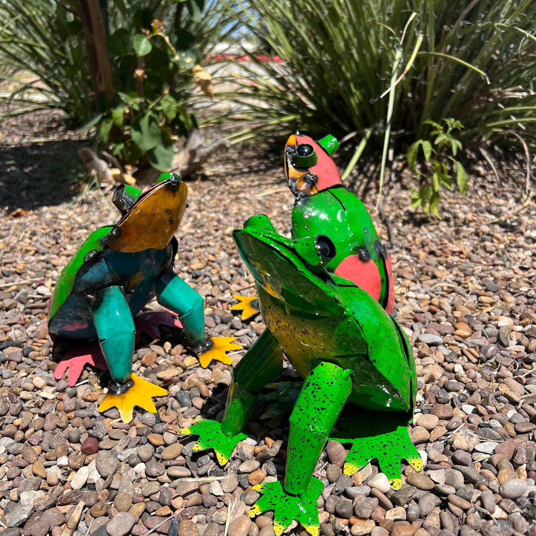 Handmade Decorative Rustic Frog Metal Yard Art - Etsy