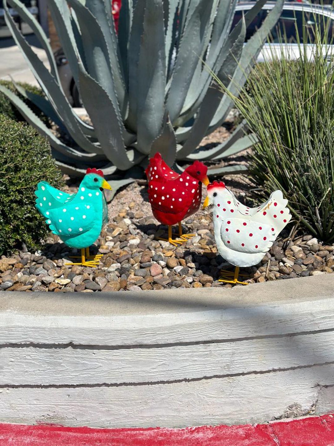 Colorful Hen Decor - Metal Yard Art - Etsy