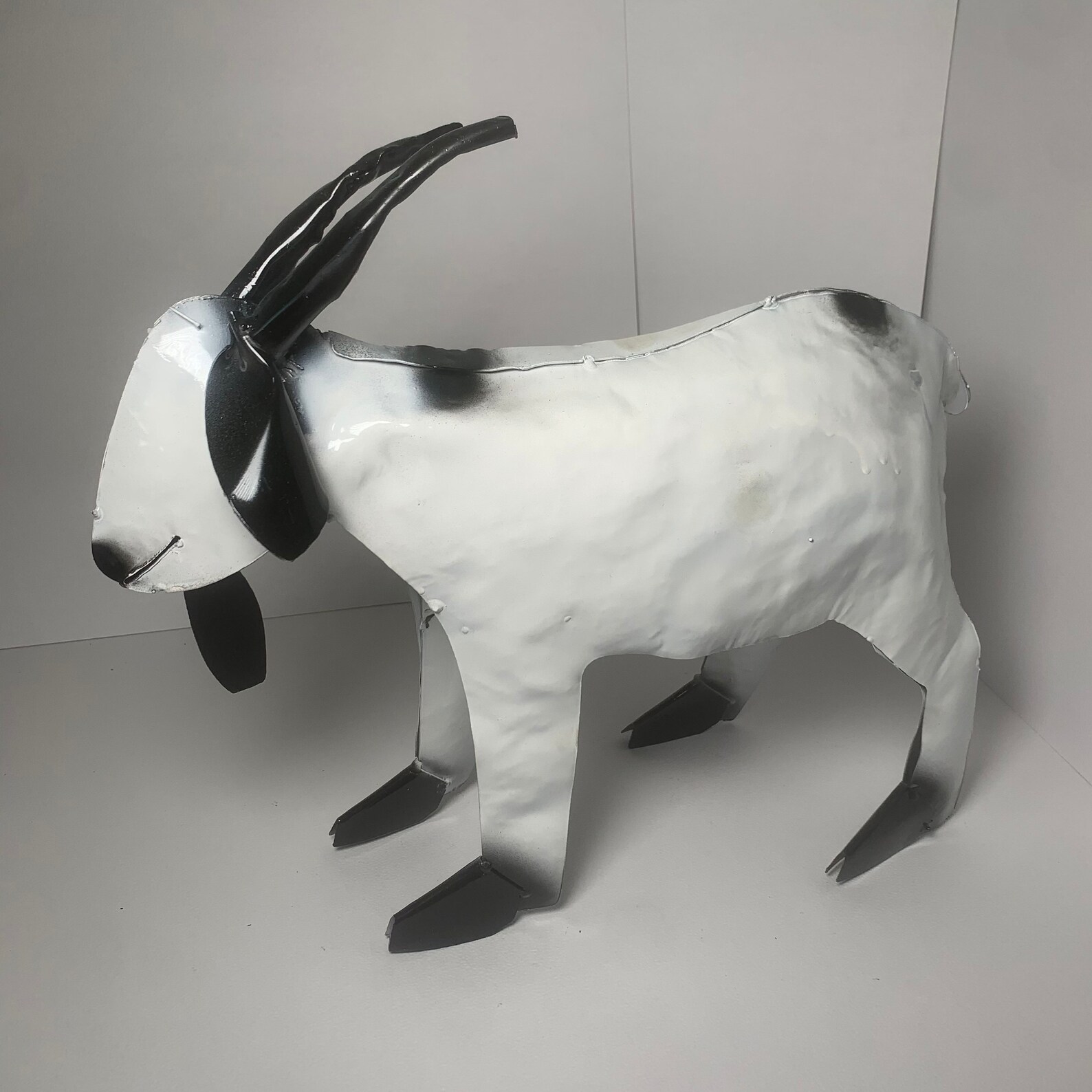 Decorative Rustic Metal Goat Metal Art - Etsy