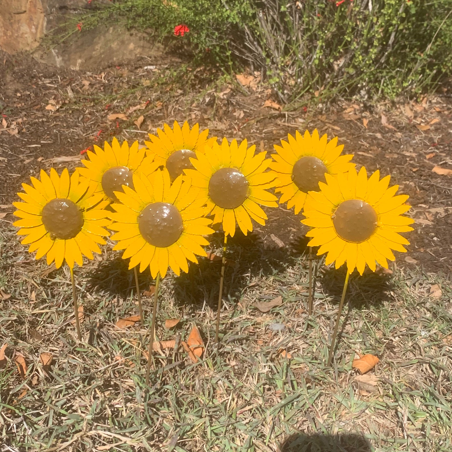 Handmade Metal Decorative Sunflower Metal Yard Art - Etsy