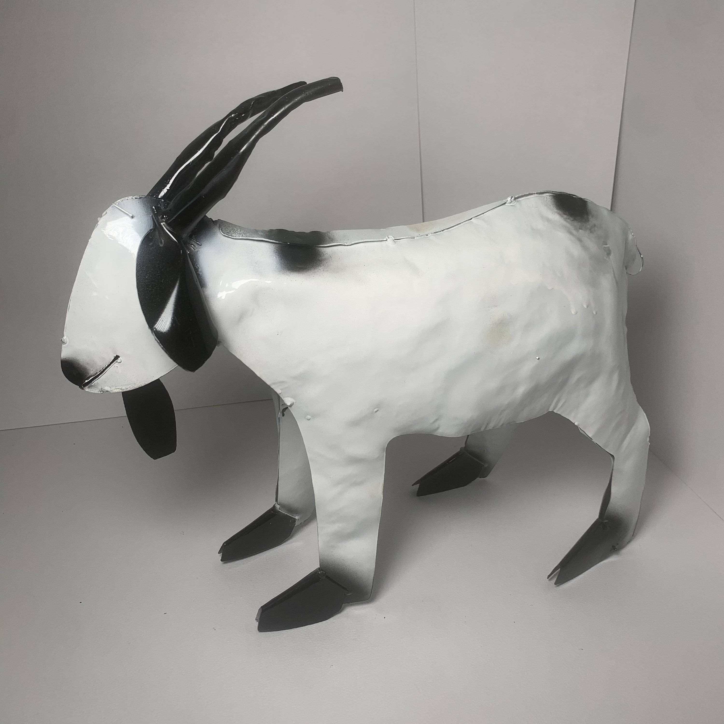 Decorative Rustic Metal Goat Metal Art - Etsy