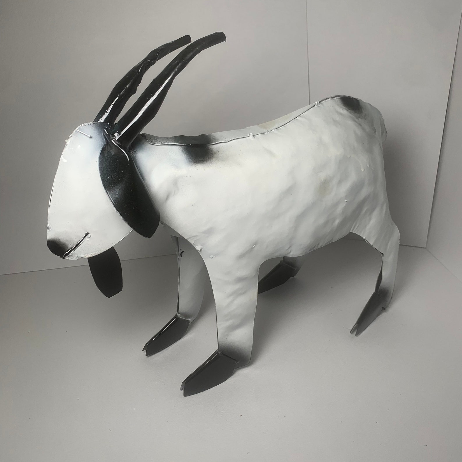 Decorative Rustic Metal Goat Metal Art - Etsy