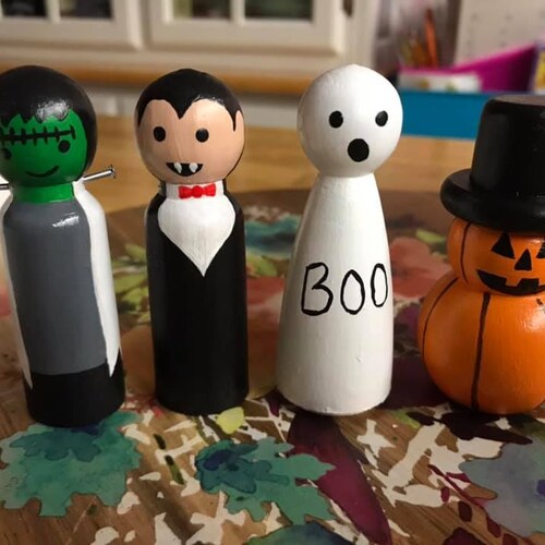 Halloween Peg Dolls - Etsy